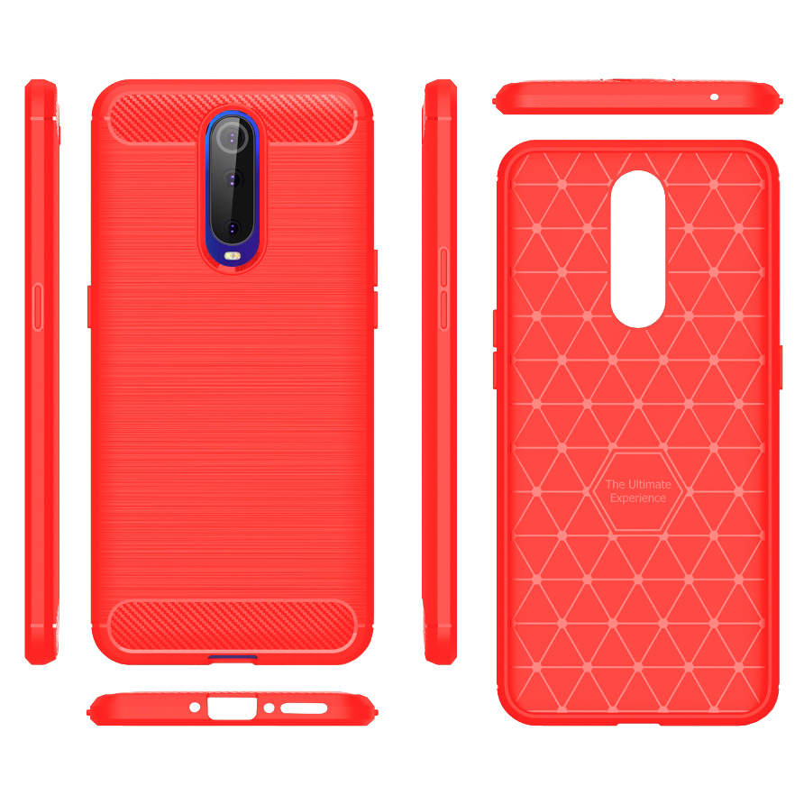 Flexi Slim Carbon Fibre Case for Oppo R17 Pro (Red)